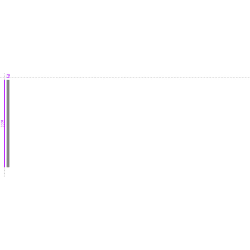 Inox Brut, 15/10, Dev. 76, Lg. 3000