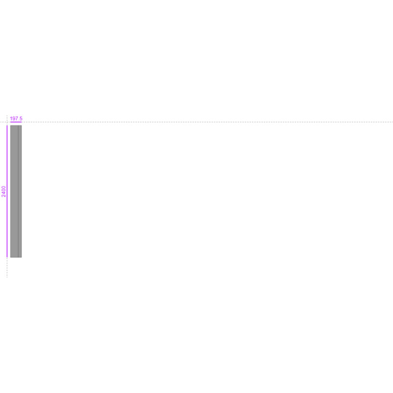 ALUMINIUM Brut, 15/10, Dev. 197.5, Lg. 2400