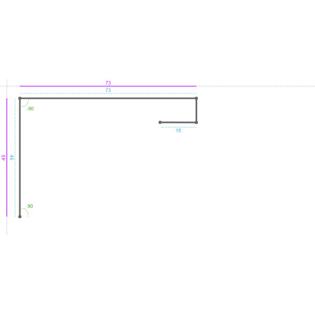 ALUMINIUM Prélaqué Sablé 7016 - Sablé, 15/10, Dev. 133, Lg. 2500