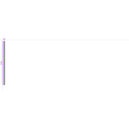 ALUMINIUM Prélaqué Ral 9010 - Brillant, 10/10, Dev. 68, Lg. 2028