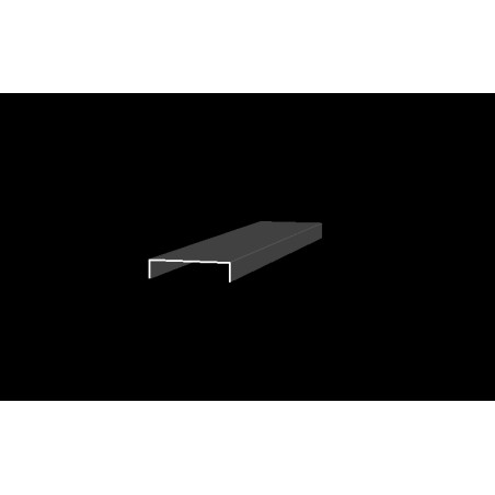 ALUMINIUM Prélaqué Ral 8019 - Satiné, 15/10, Dev. 315, Lg. 1100