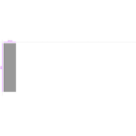 CORTEN (livré non-rouillé), 20/10, Dev. 213.4, Lg. 850