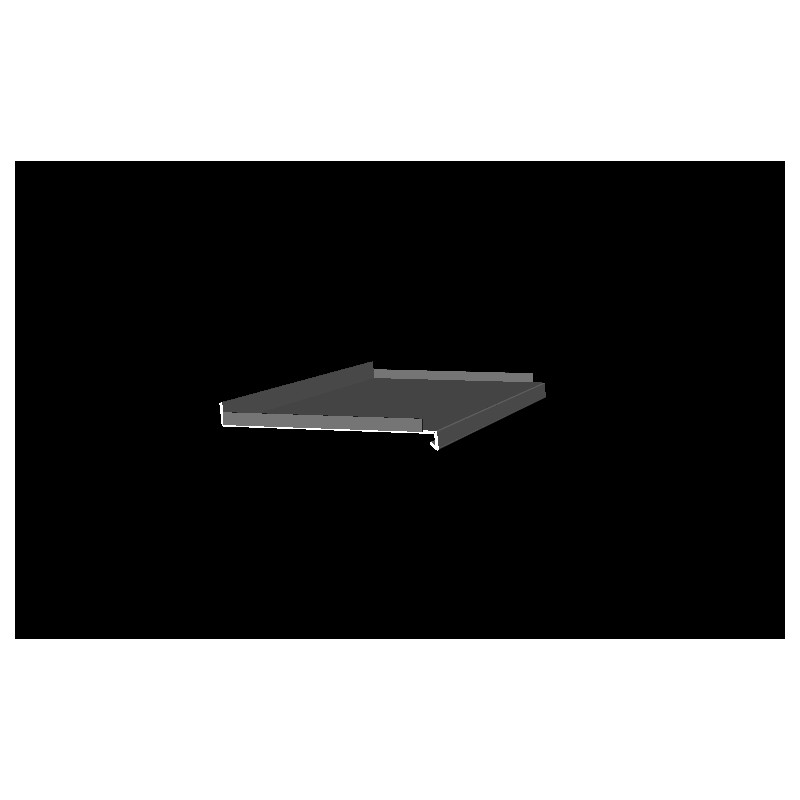 ALUMINIUM Prélaqué Ral 7022 - Satiné, 15/10, Dev. 408.8, Lg. 830