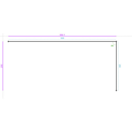 ALUMINIUM Prélaqué Ral 9010 - Satiné, 15/10, Dev. 797.5, Lg. 1105