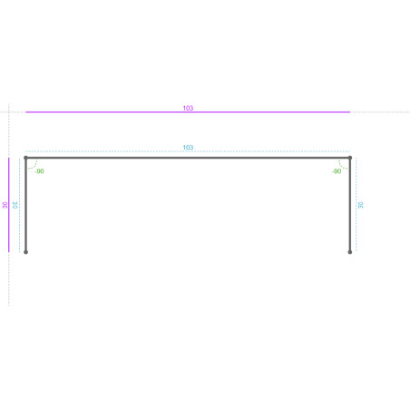 ALUMINIUM Prélaqué Ral 9016 - Satiné, 15/10, Dev. 158, Lg. 3000