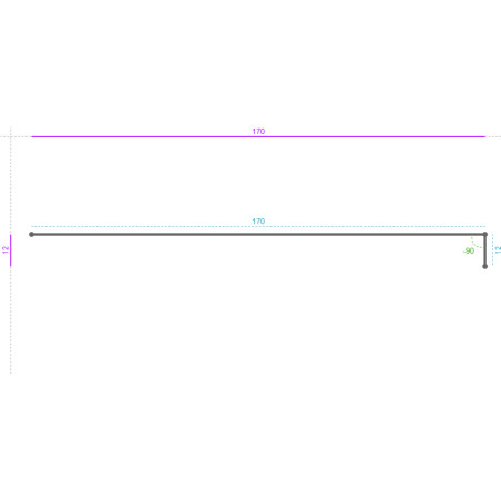 ALUMINIUM Prélaqué Ral 7016 - Satiné, 10/10, Dev. 180, Lg. 2100