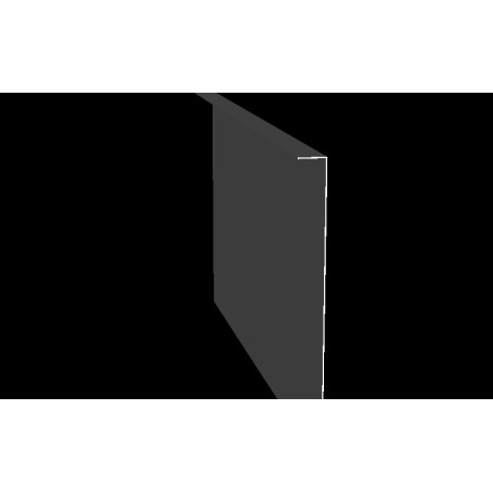 ALUMINIUM Prélaqué Ral 9010 - Brillant, 20/10, Dev. 1196.5, Lg. 2120