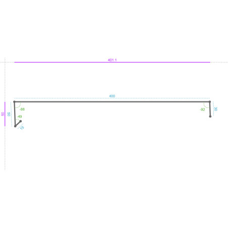 ACIER Prélaqué RAL 7016, 75/100, Dev. 490.3, Lg. 4000