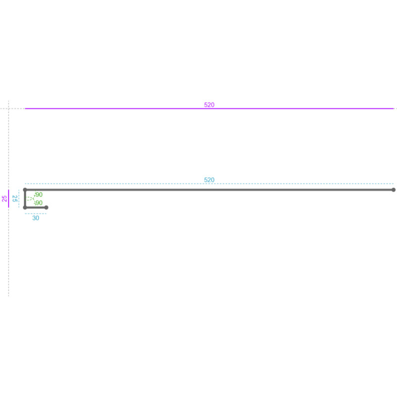 ALUMINIUM Prélaqué Sablé 2100 - Sablé, 15/10, Dev. 570, Lg. 2500