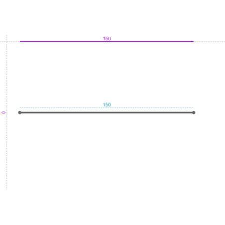 ALUMINIUM Prélaqué Ral 9016 - Satiné, 15/10, Dev. 150, Lg. 1330