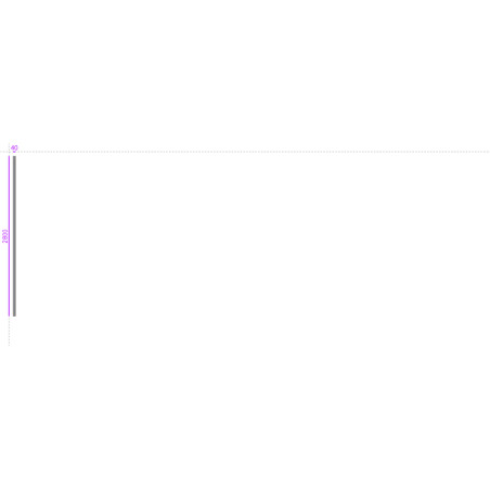 ACIER Prélaqué RAL 9016, 75/100, Dev. 40, Lg. 2800