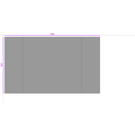 ALUMINIUM Prélaqué Ral 7016 - Satiné, 10/10, Dev. 256, Lg. 154