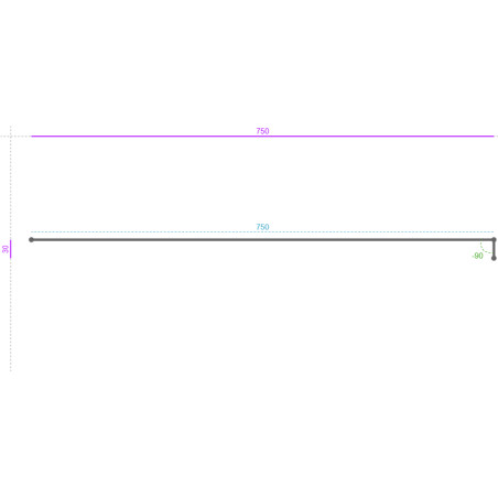 ALUMINIUM PostLaqué 2Faces 5001 - Satiné, 15/10, Dev. 777.5, Lg. 4000