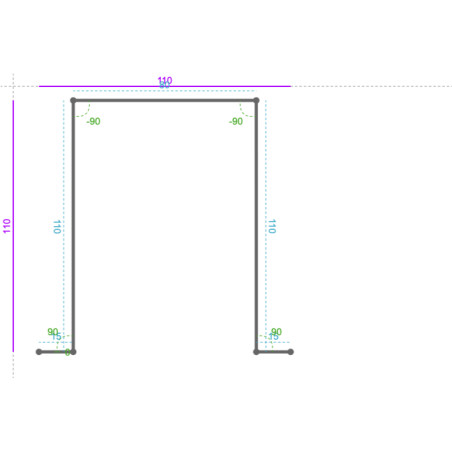 ALUMINIUM Prélaqué Ral 7016 - Satiné, 15/10, Dev. 320, Lg. 755