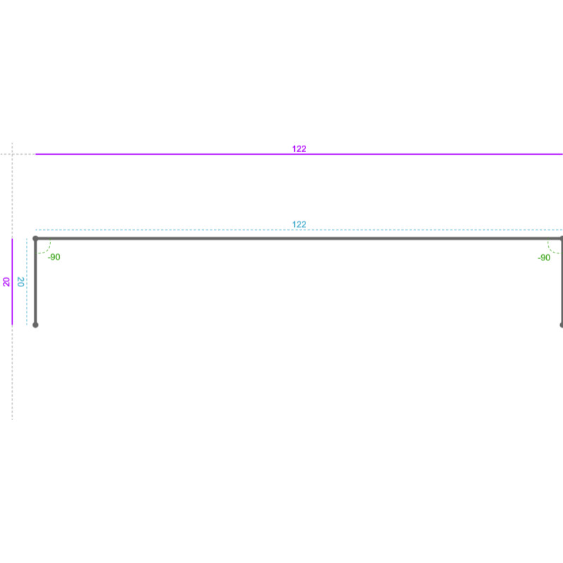 ALUMINIUM Prélaqué Ral 7016 - Satiné, 10/10, Dev. 158, Lg. 656